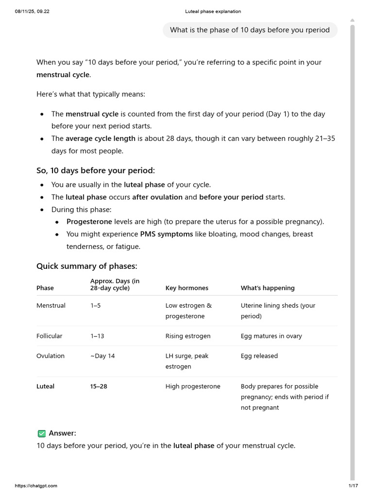 Luteal Phase Explanation | PDF | Menstrual Cycle