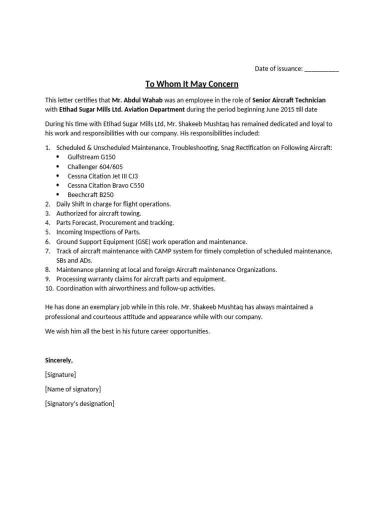 Exp Letter Abdul Wahab Engg | PDF