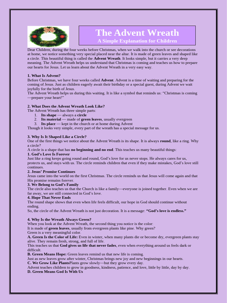 Advent Wreath Year A | PDF | Advent | Wreath