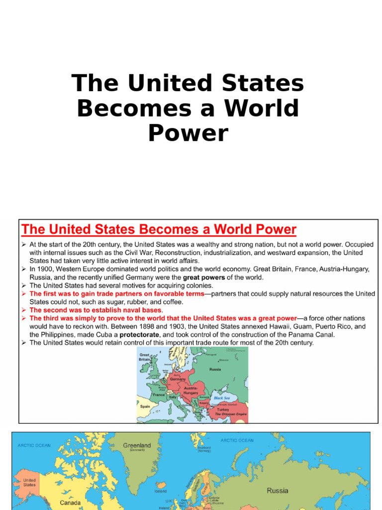 The United States Becomes A World Power | PDF