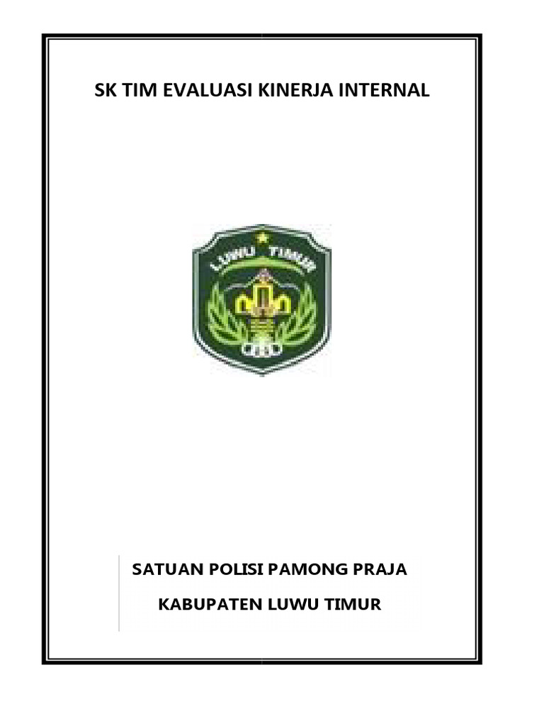 SK Tim Evaluasi Kinerja 2025 | PDF