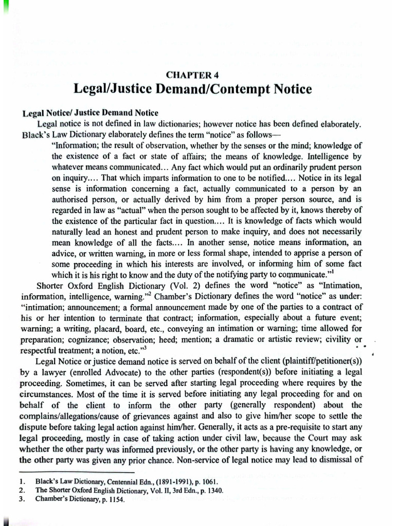 Legal Notice - Basics of Legal Drafting - Dr. Syeda Nasrin | PDF