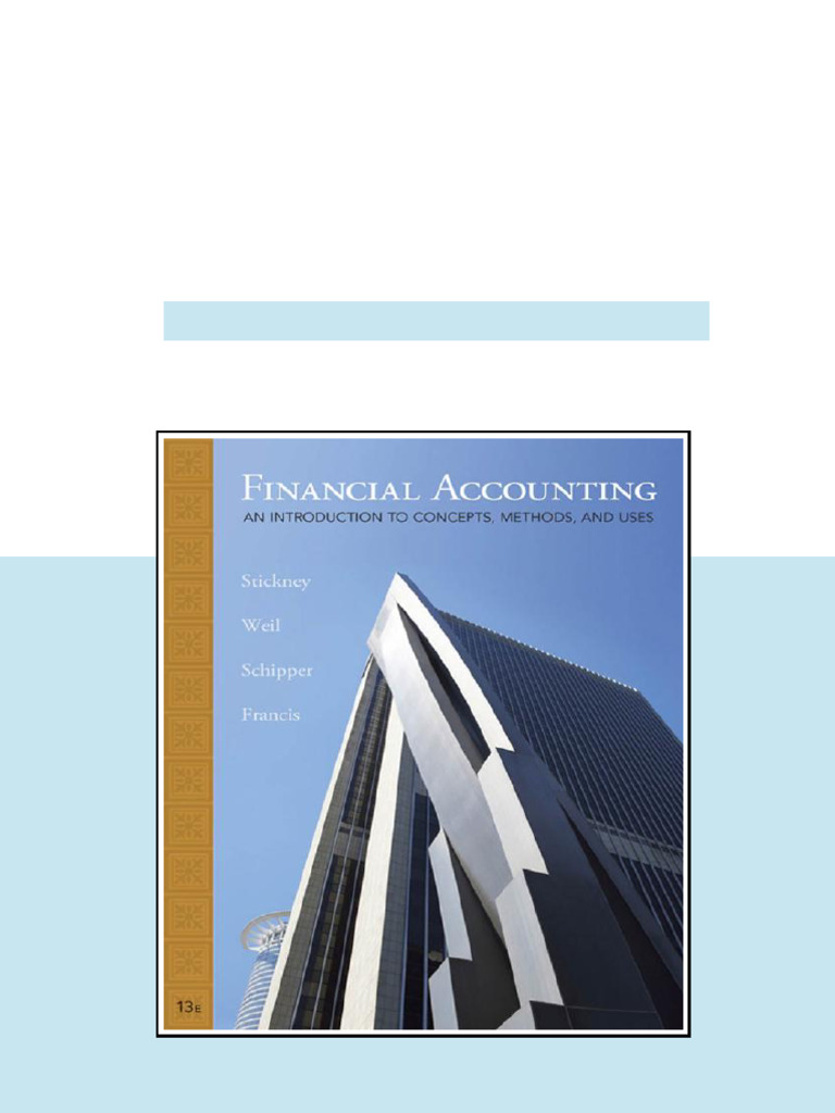 Financial Accounting an introduction to concepts methods and uses 13th ...