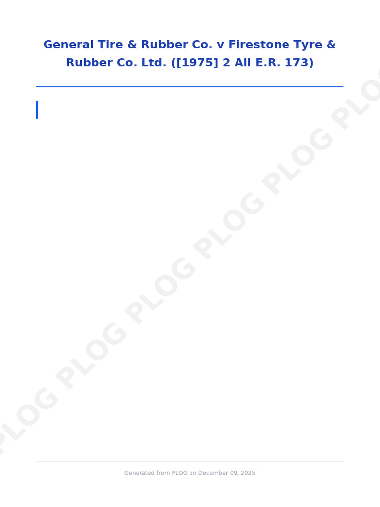 General Tire Rubber Co v Firestone Tyre Rubber Co ... PLOG (2) | PDF