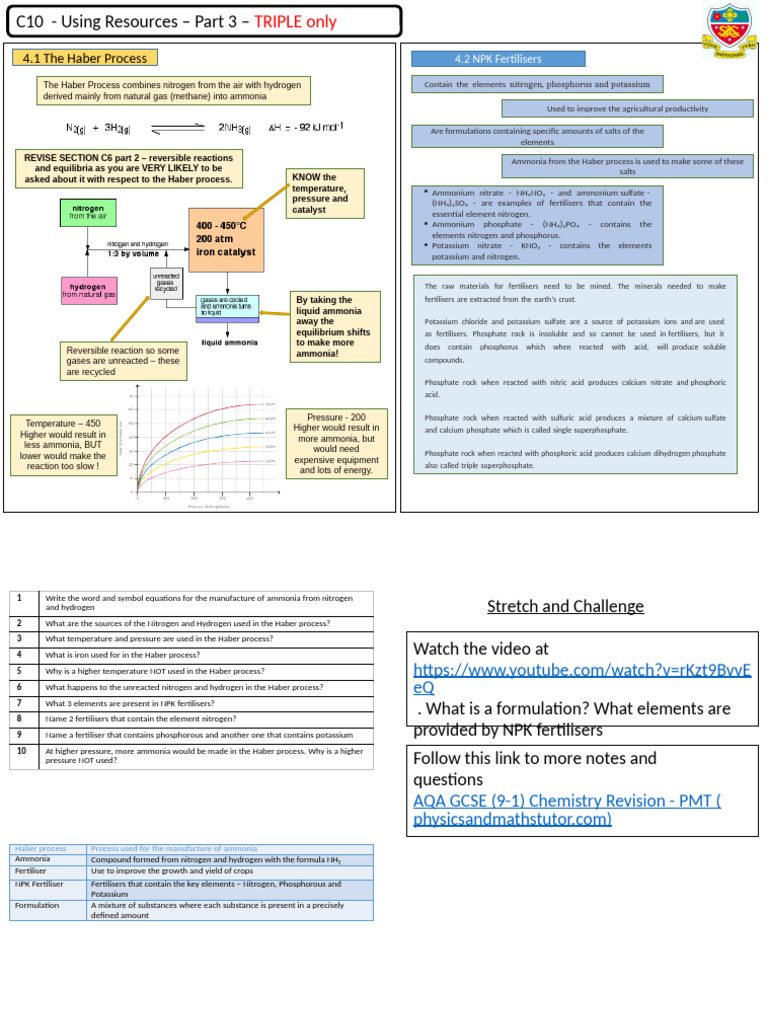 C10 Part 3 Using Resources Triple Only.265115096 | PDF | Fertilizer ...