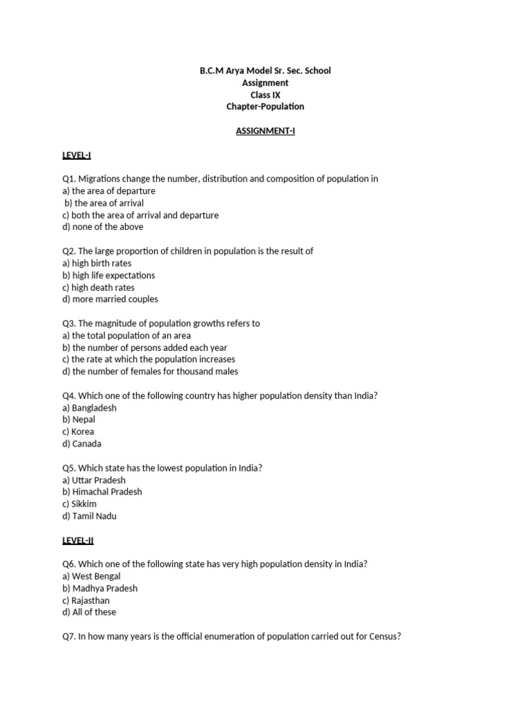 246 C 35986 Population Assignment | PDF
