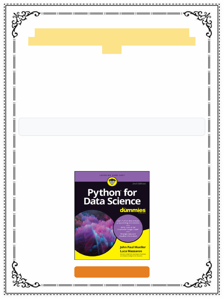 Python for Data Science 2nd Edition John Paul Mueller eBook full online ...