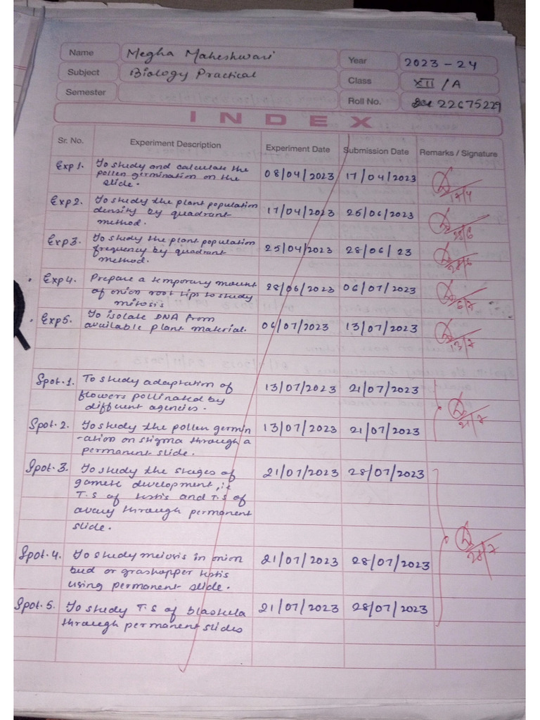 Biology Practical | PDF