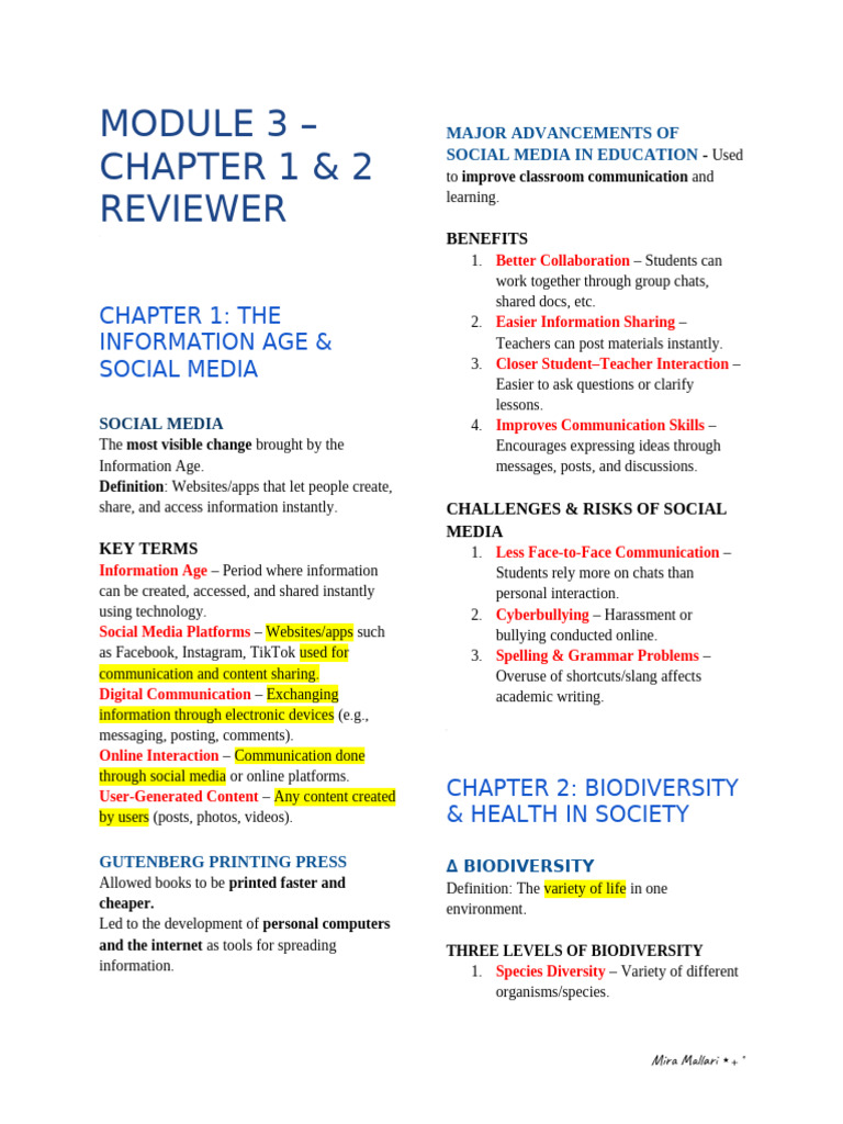 Sts - Module 3 Chapter 1 2 Reviewer | PDF | Social Media | Popular ...