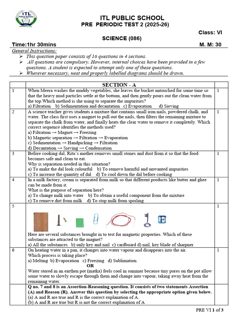 PRE_Science_VI_PT2pdf | PDF | Water | Filtration