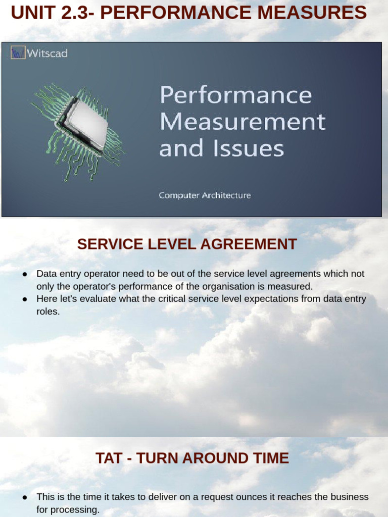 Unit 2.3 Performance Measure | PDF | Service Level Agreement | Accuracy ...