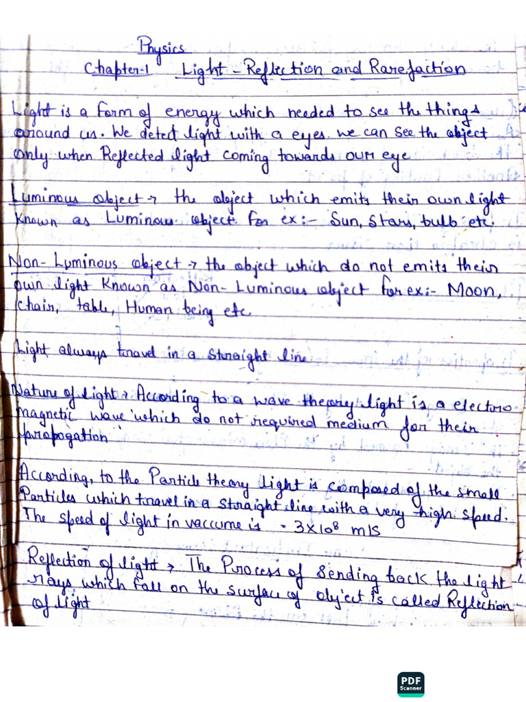 Light Notes PDF | PDF