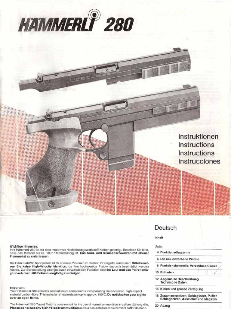 Manual Hammerli 280 | PDF