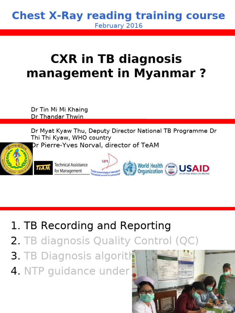 CXR Training for TB Diagnosis in Myanmar | PDF | Tuberculosis | Medical ...