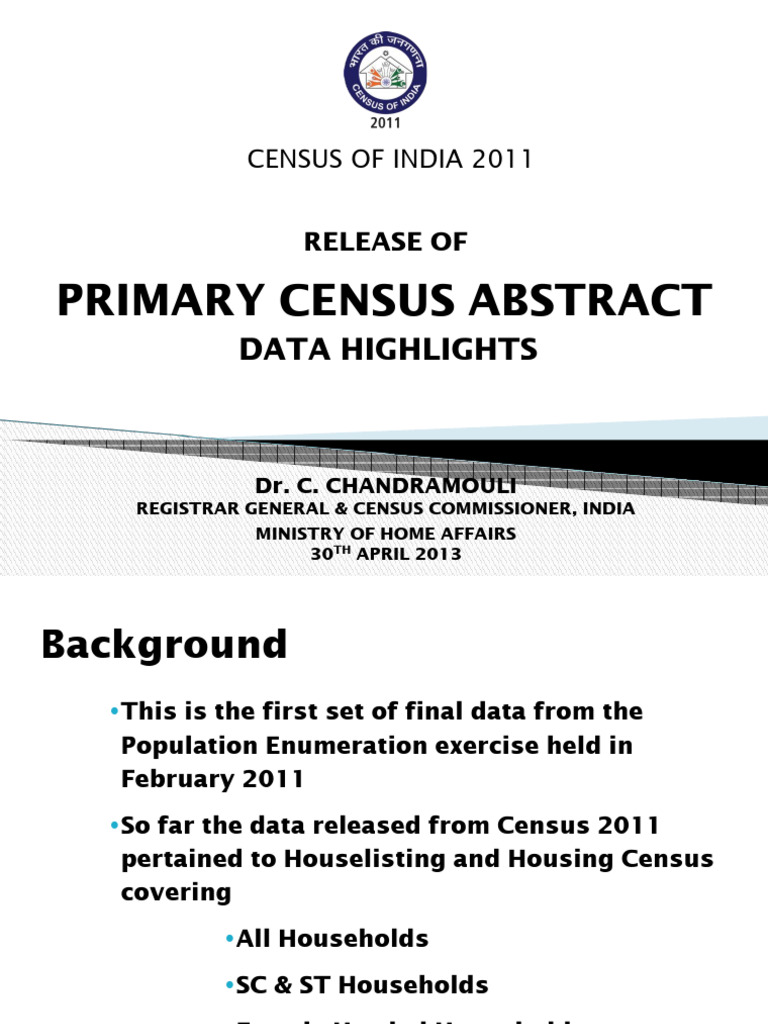 Census 2011 Data Highlights India | PDF | South Asia