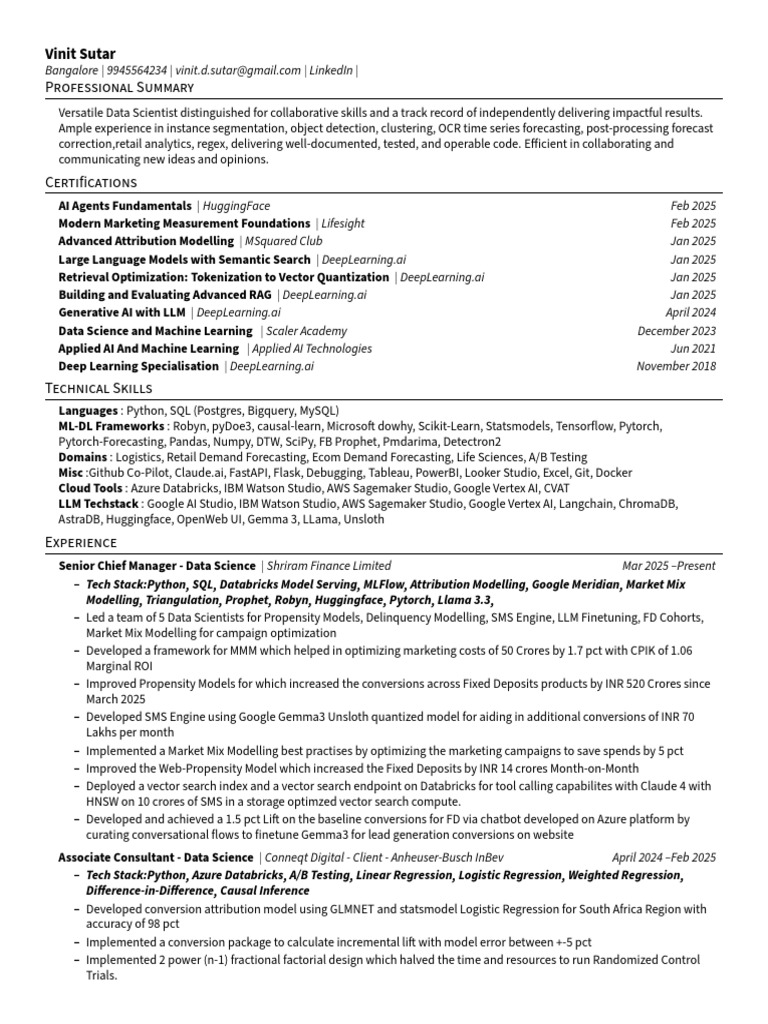 Vinit_SFL | PDF | Regression Analysis | Artificial Intelligence