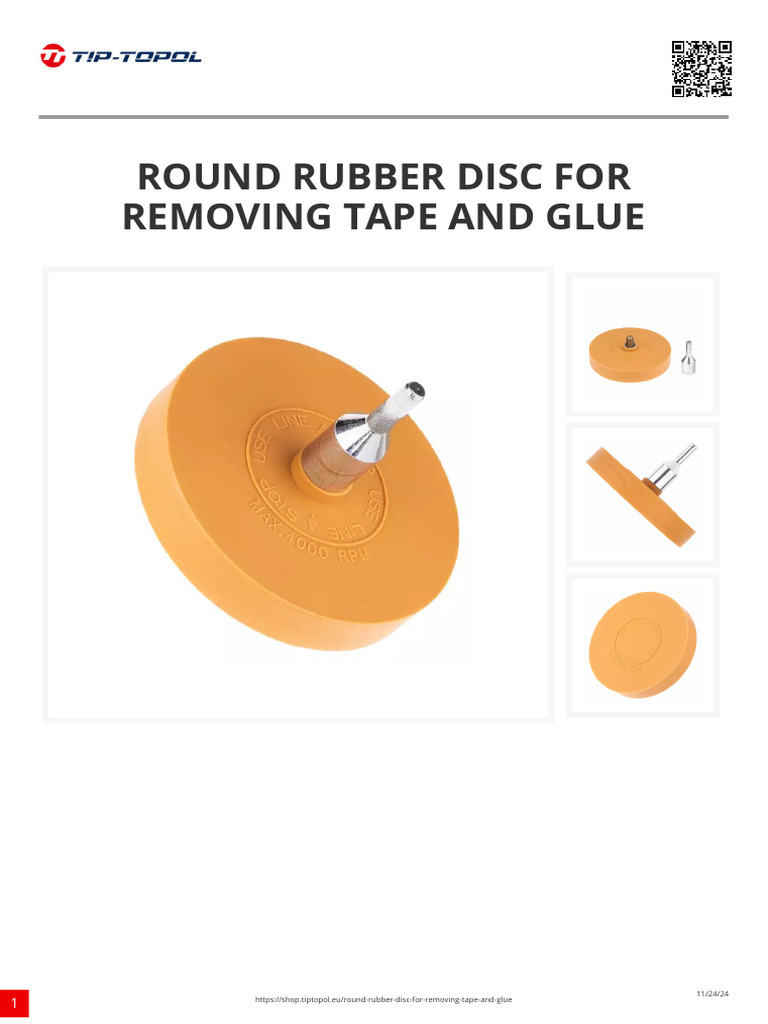 Round Rubber Disc For Removing Tape and | PDF