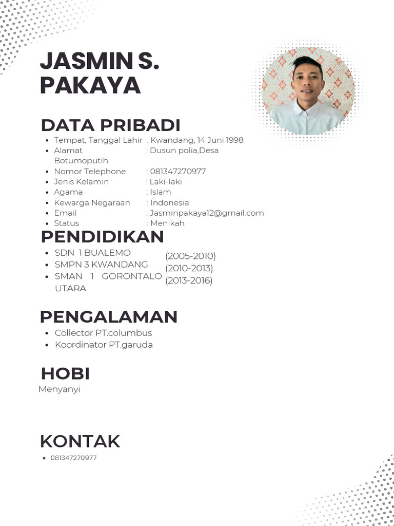 Hitam & Putih Minimalis Lulusan Baru Resume - 20251209 - 210759 - 0000 ...