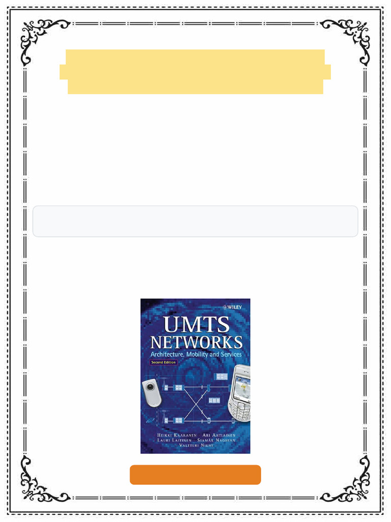 UMTS Networks Architecture Mobility and Services 2nd Edition Heikki ...