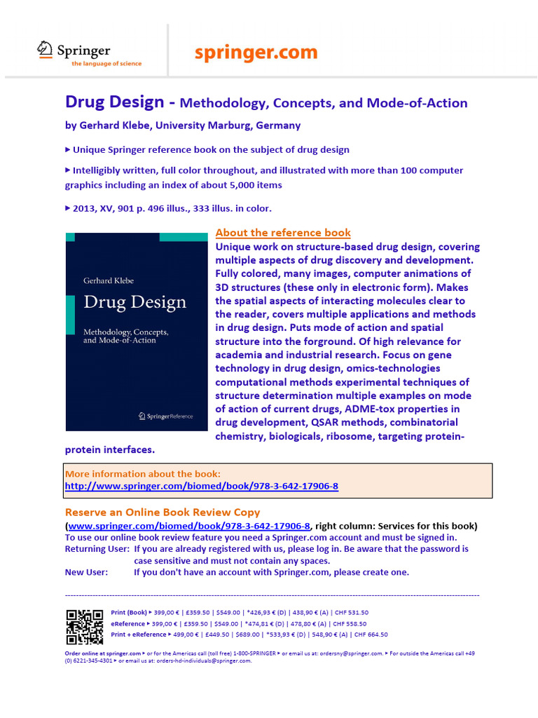 Drug Design Flyer | PDF | Drug Design | Books