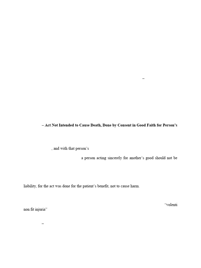 Good Faith and Consent in BNS Law Analysis | PDF | Consent | Mens Rea