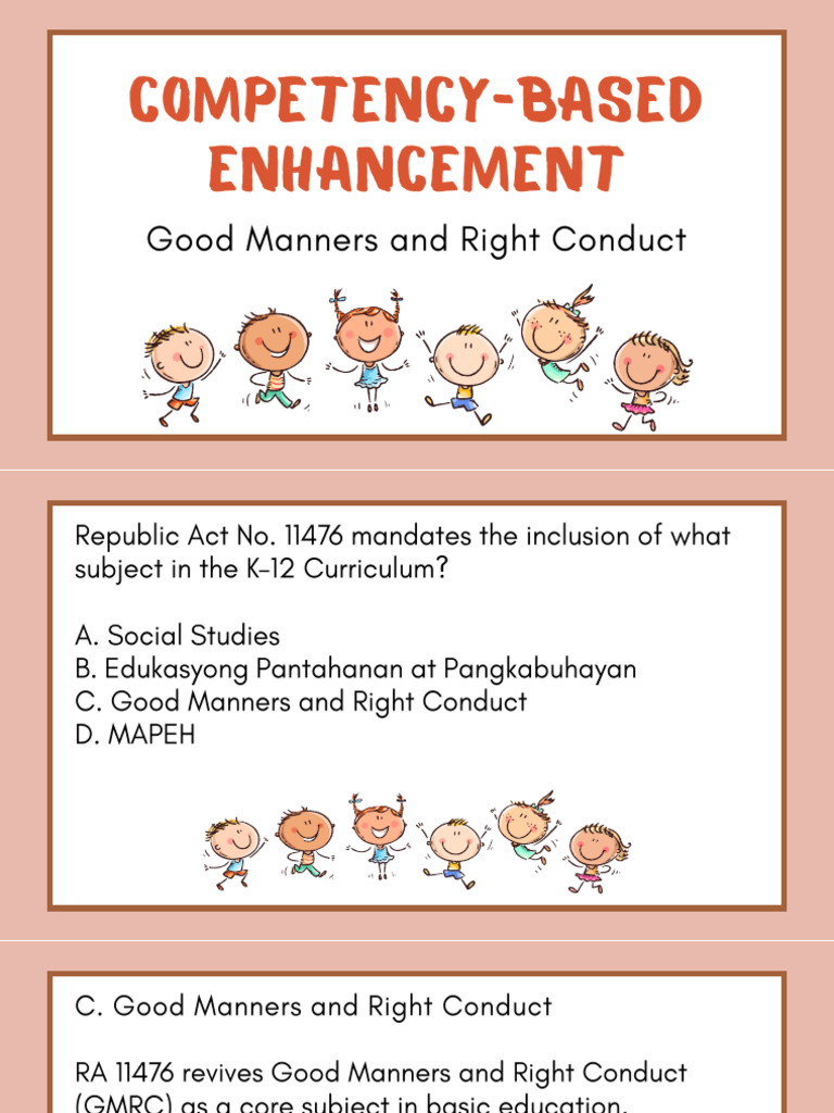 Good Manners and Right Conduct Reviewer | PDF