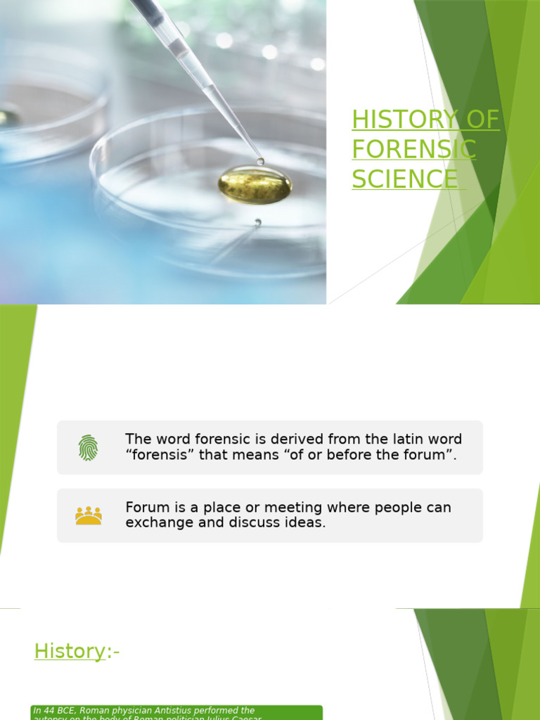 History of Forensic Science_a3ac4479faac8ce4830d9697db081149 | PDF ...