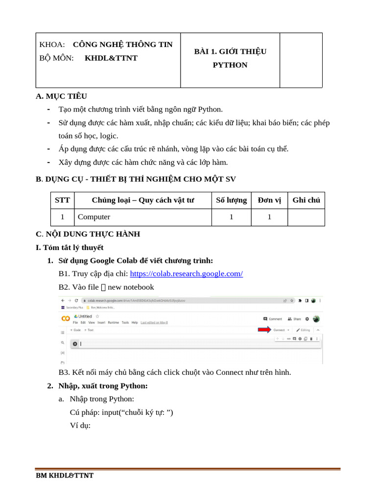 Bài 1_Gioi thieu Python | PDF