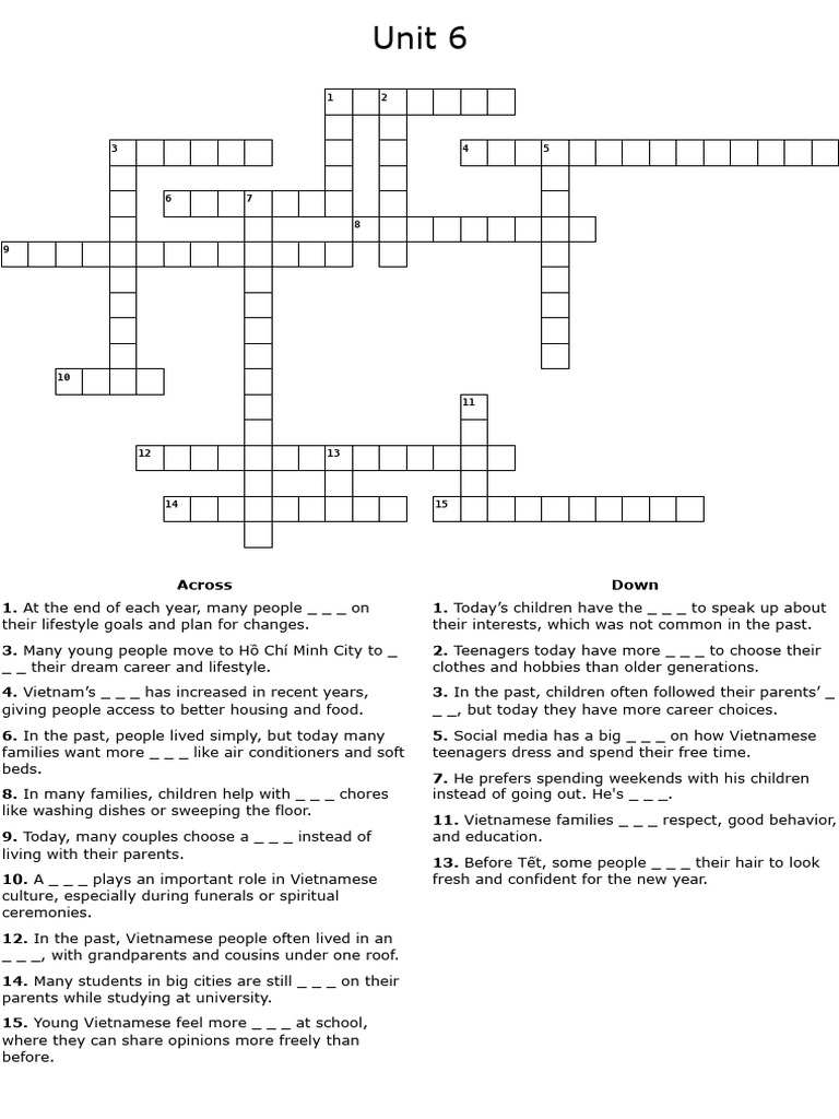 Unit 6 - Crossword Labs | PDF