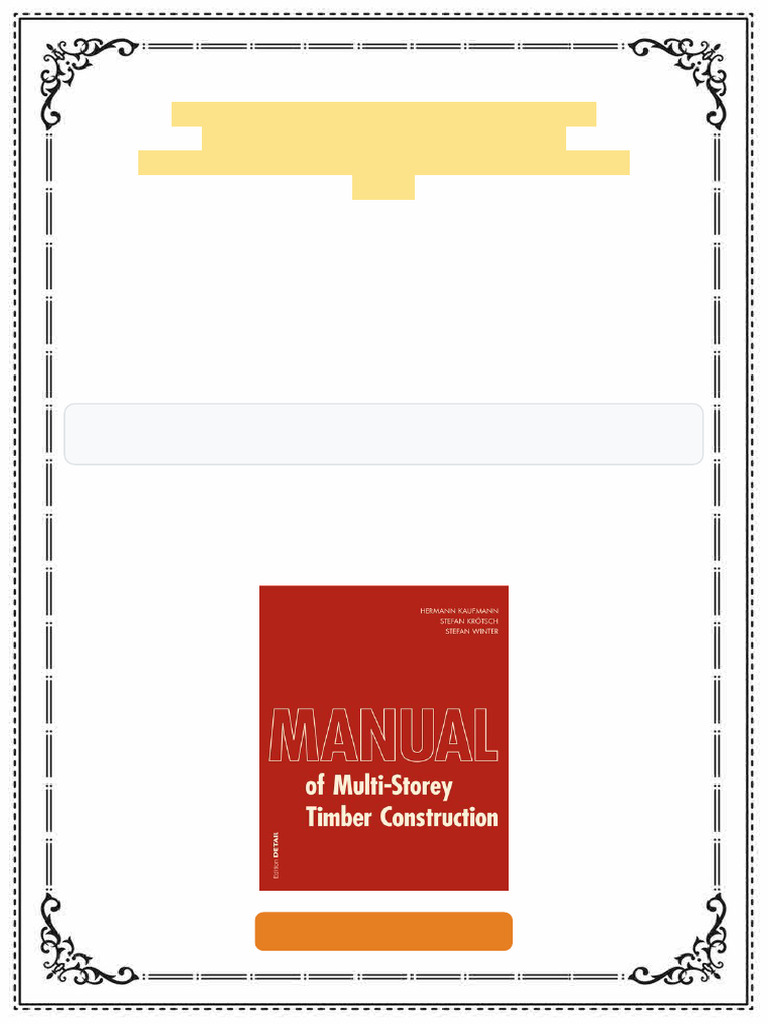 Manual of Multistorey Timber Construction Detail Construction Manuals ...