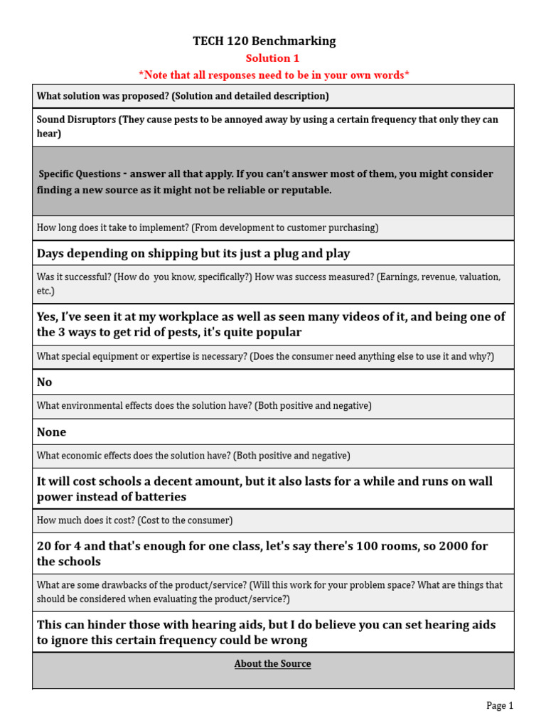Resource Evaluation Benchmarking Template 2021 | PDF | Cognition