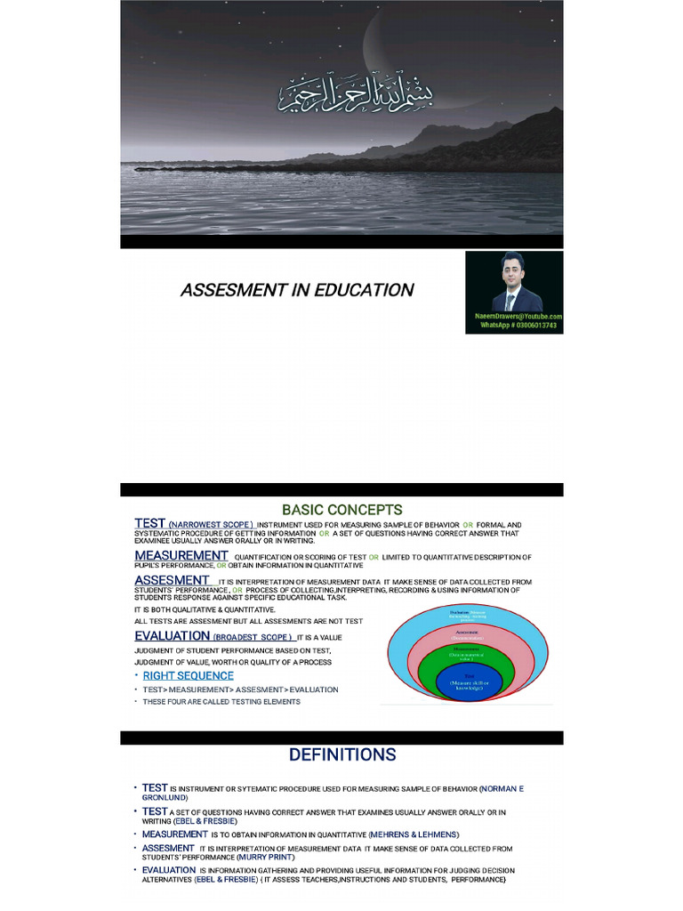 Lecture Notes Assessment Ppsc | PDF
