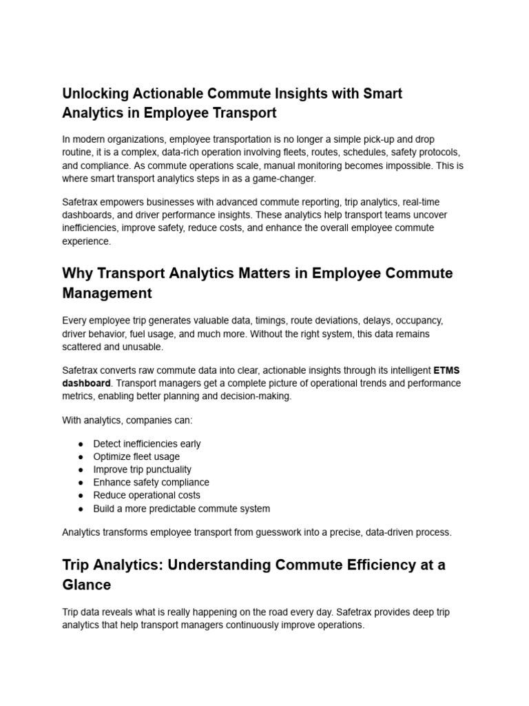 Blog 18 - Unlocking Actionable Commute Insights With Smart Analytics in ...