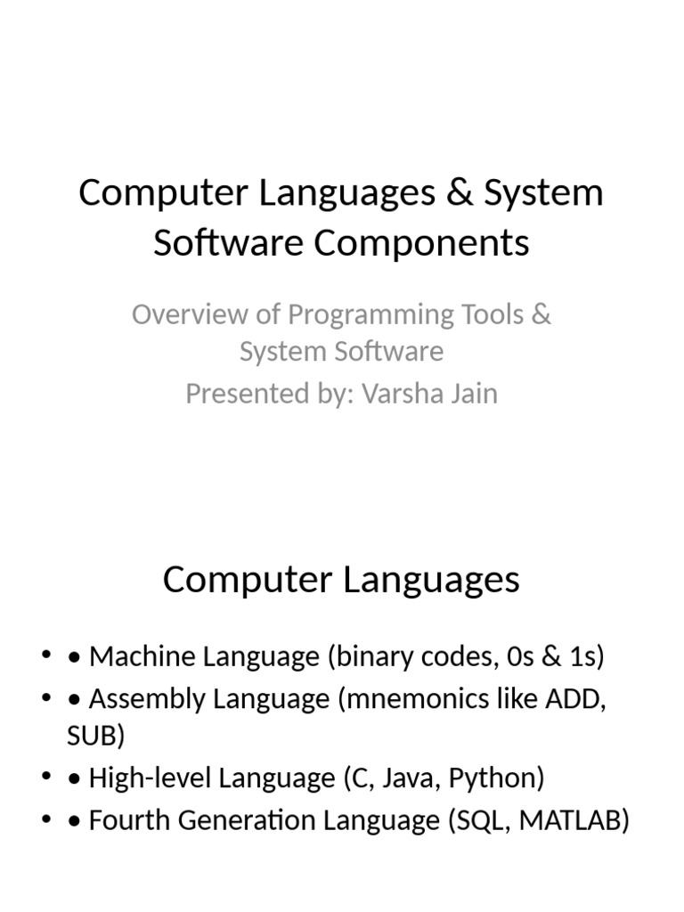 Computer Languages and System Software Presentation | PDF