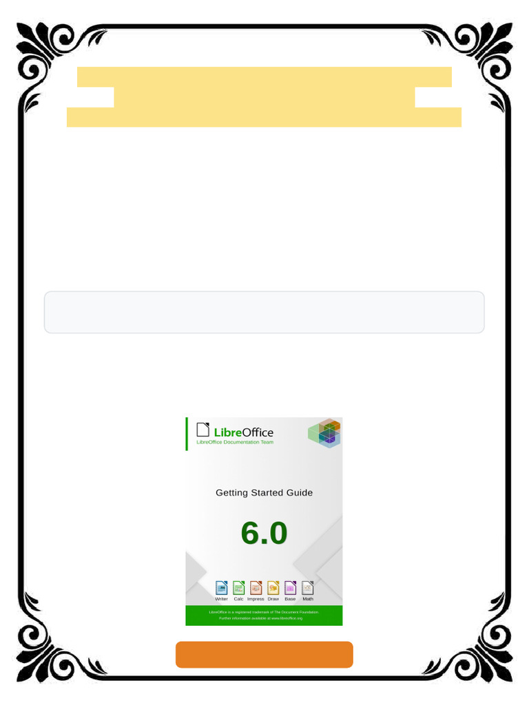 Getting Started with LibreOffice 6 0 6th Edition Libreoffice Documentation Team ebook updated ...