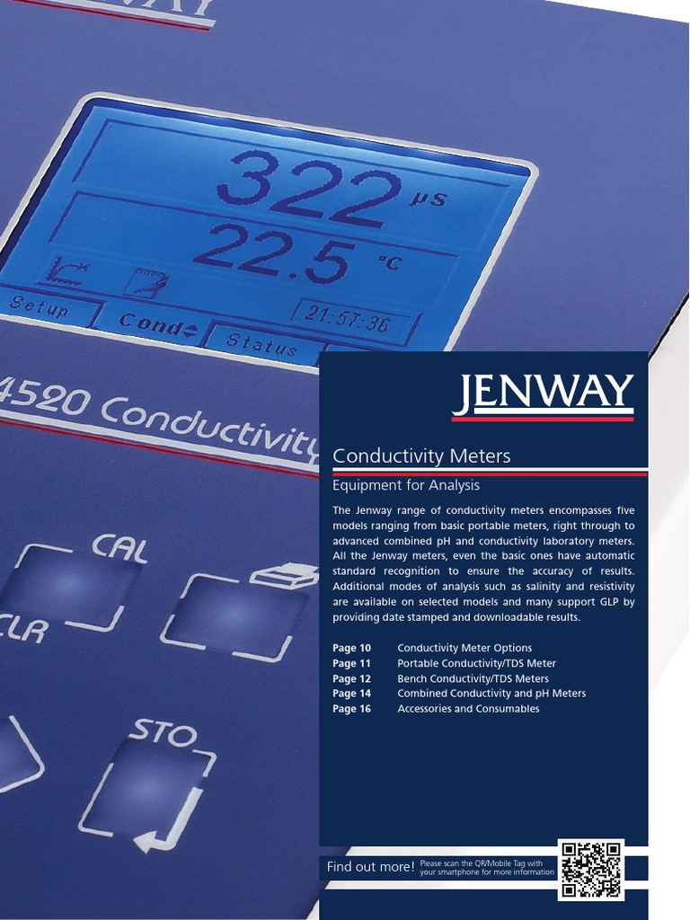 Jenway Conductivity Meter Overview | PDF | Calibration | Ph
