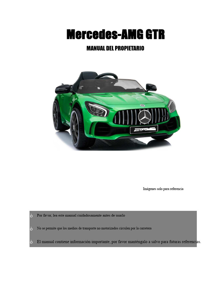 bj0005 Benz GTR Amg Manual Del Usuario Es | PDF | Cargador de batería ...