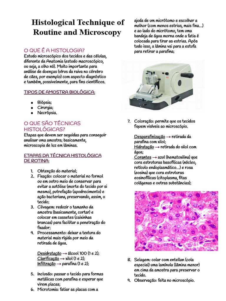 Histological Techniques Explained | PDF | Histology | Fixation (Histology)