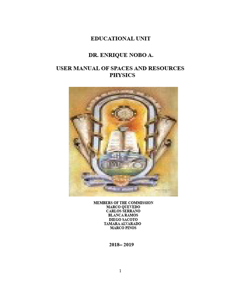 User Manual Spaces and Physical Resources Ena | PDF | Laboratories ...