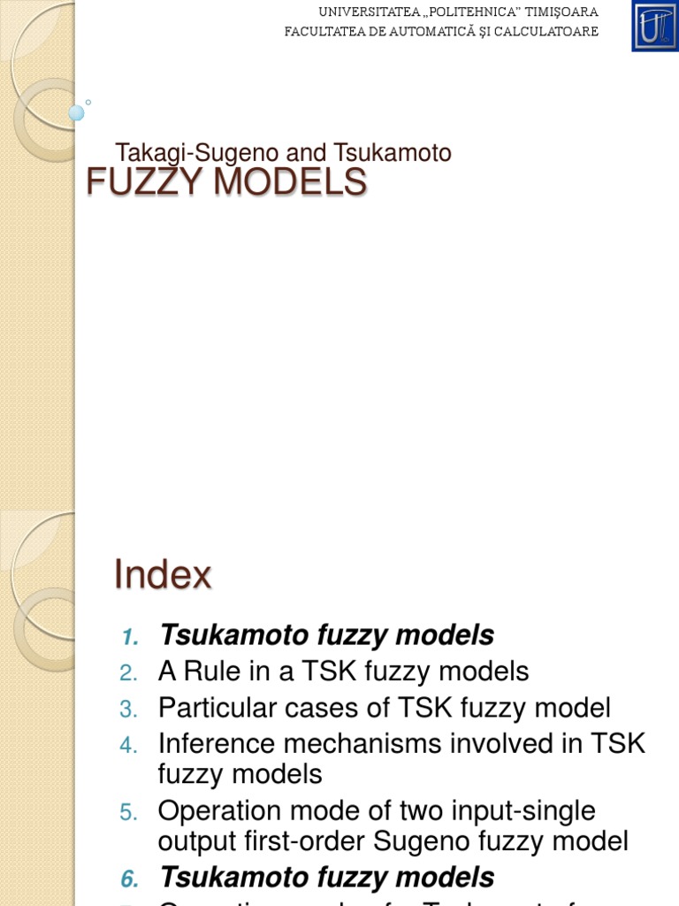 Takagi Sugeno And Tsukamoto Pdf Fuzzy Logic First Order Logic