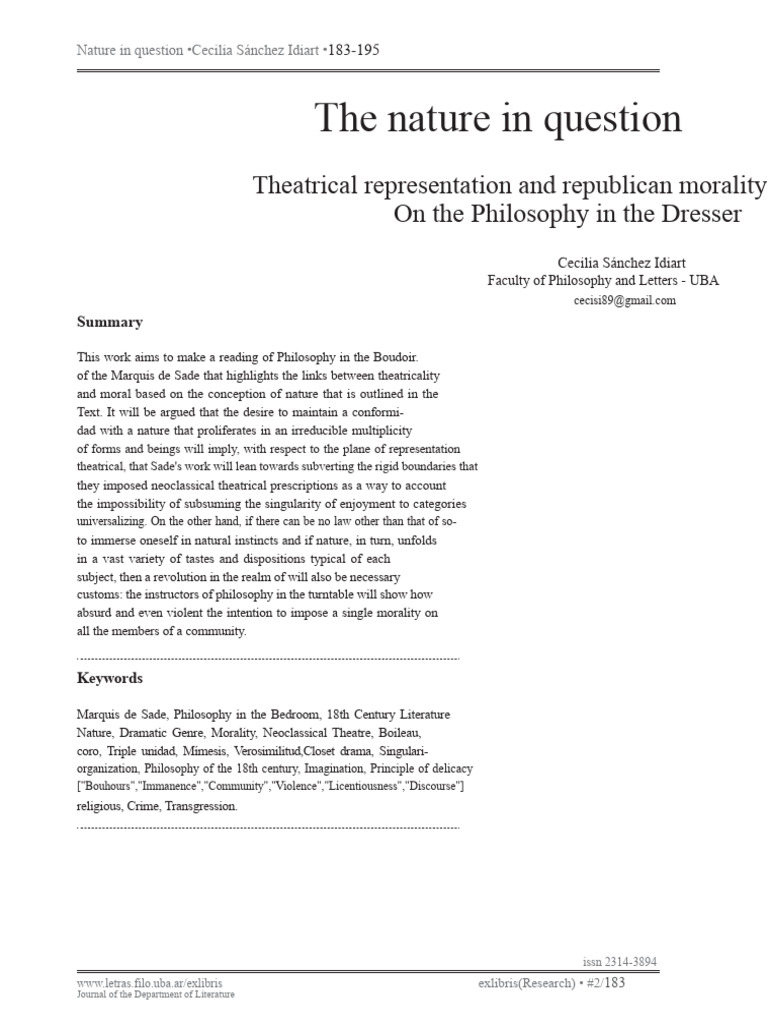 Philosophy in The Dressing Room Essay | PDF | Imagination | Idea