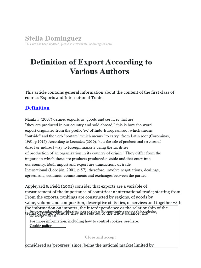 Understanding Exports in Trade | PDF | Exports | Market (Economics)