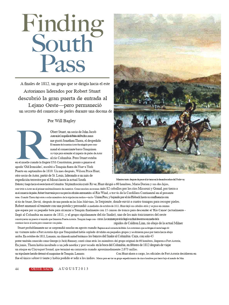 El Descubrimiento Del South Pass | PDF