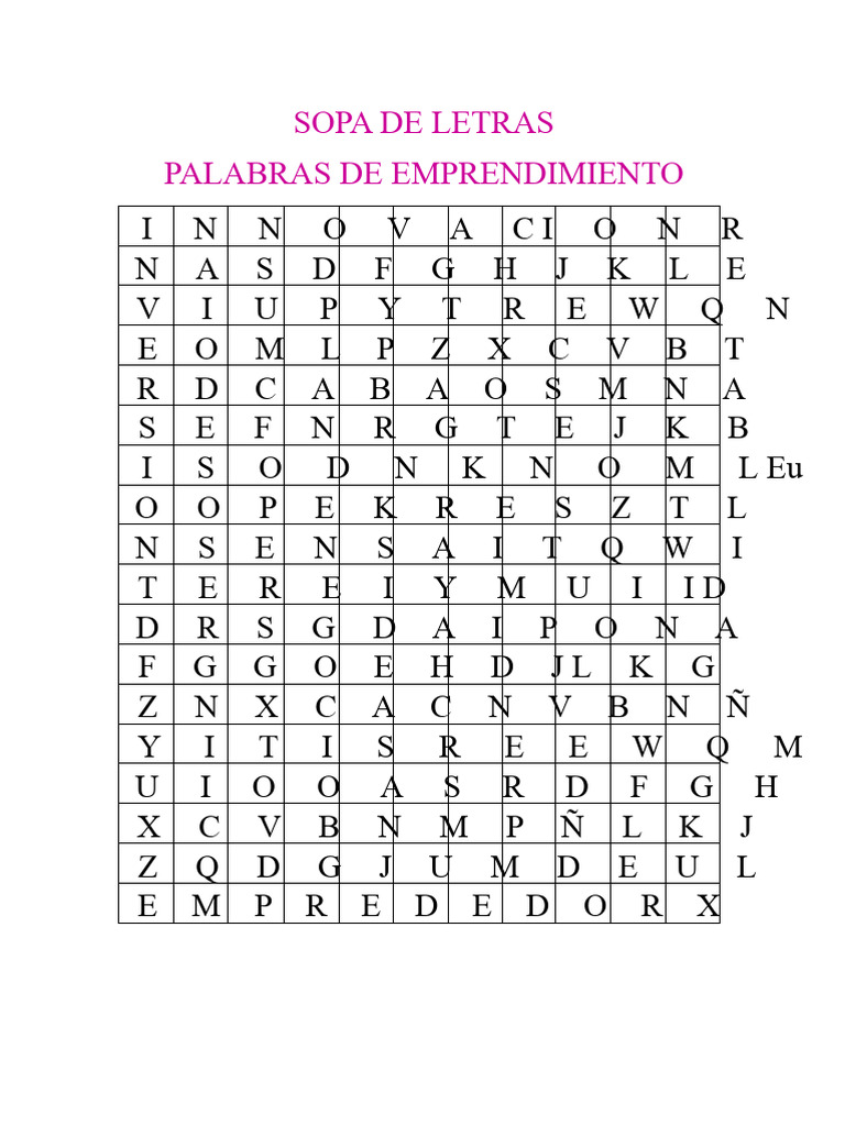 Sopa de Letras | PDF