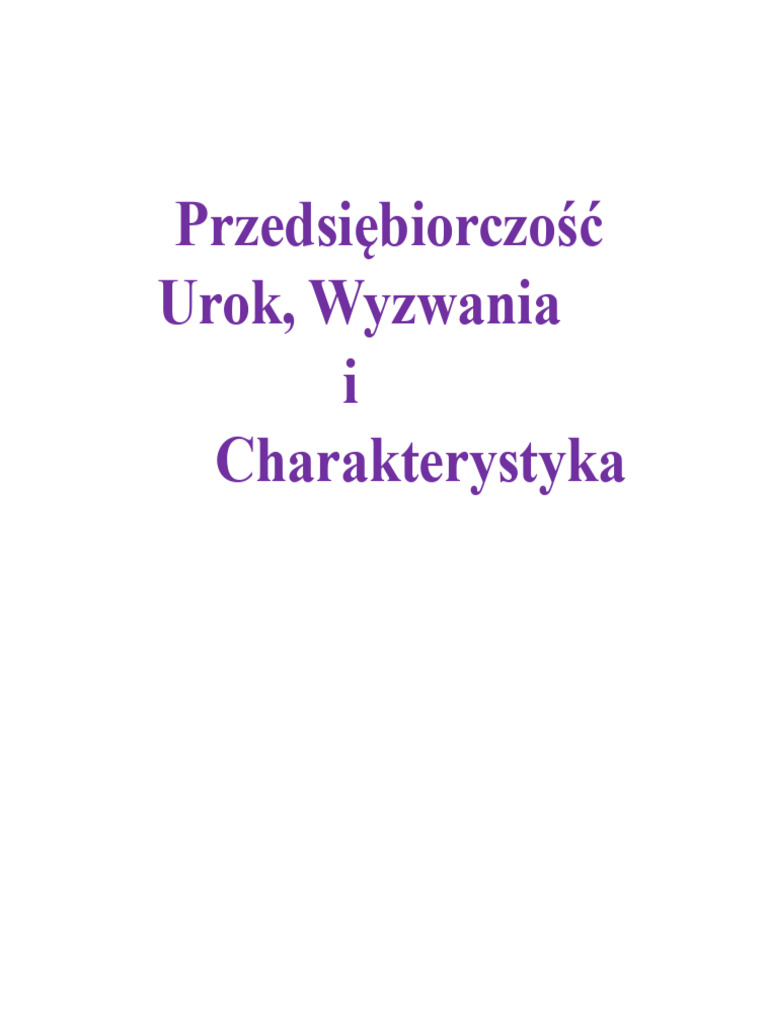 Uroki I Wyzwania | PDF