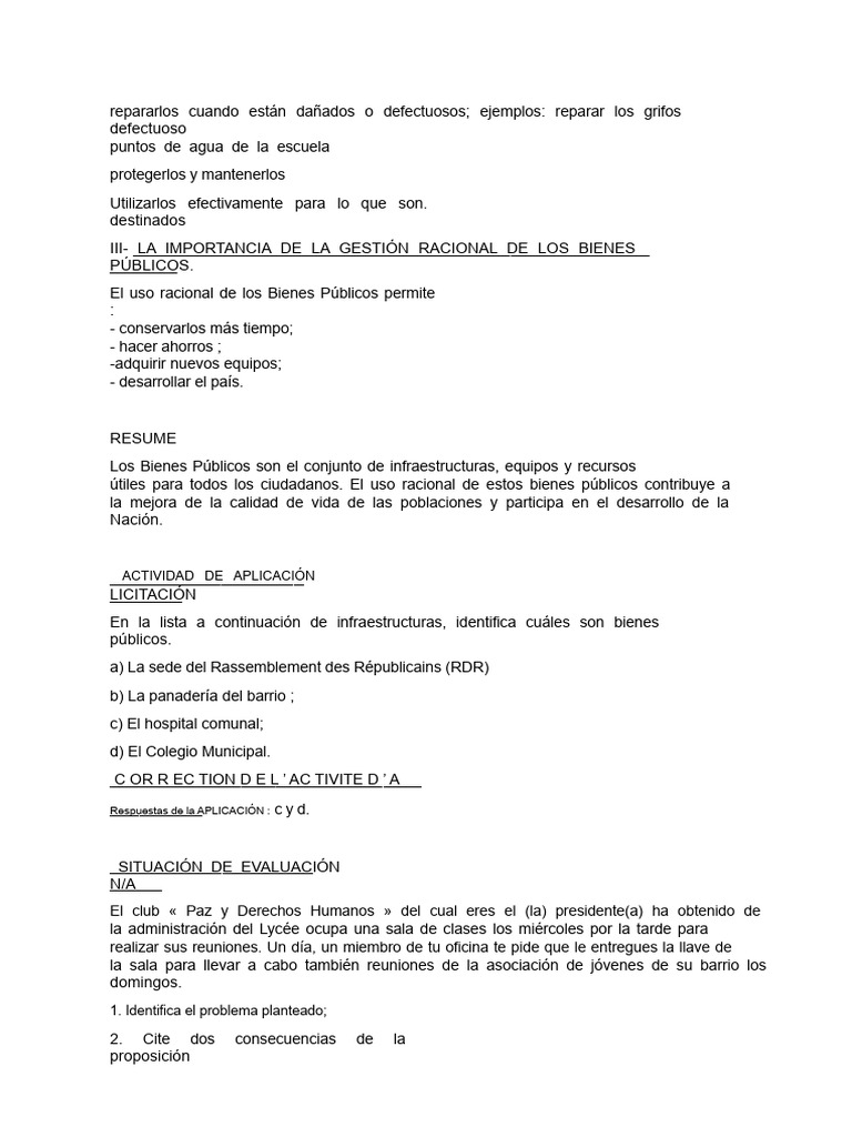 Edhc 3º L - 7 - La Utilización Racional de Los Bienes Públicos y El ...