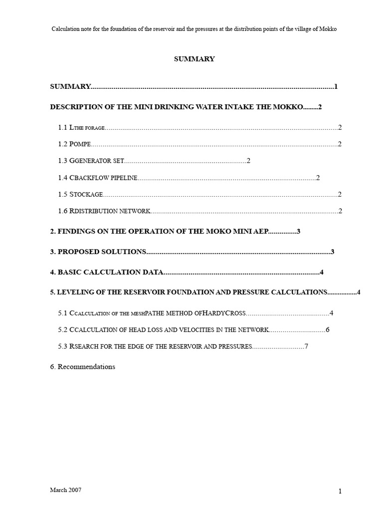 Determination of The Reservoir Slab Level and Pressures | PDF | Flow ...
