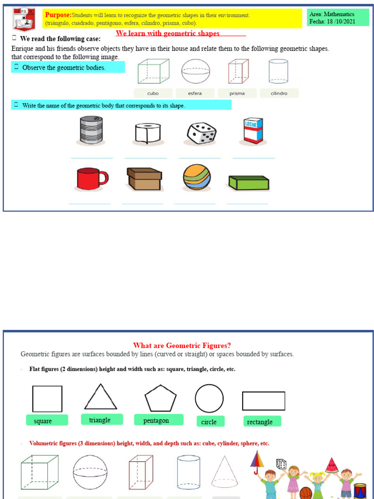 We Learn With Geometric Shapes | PDF | Shape | Triangle