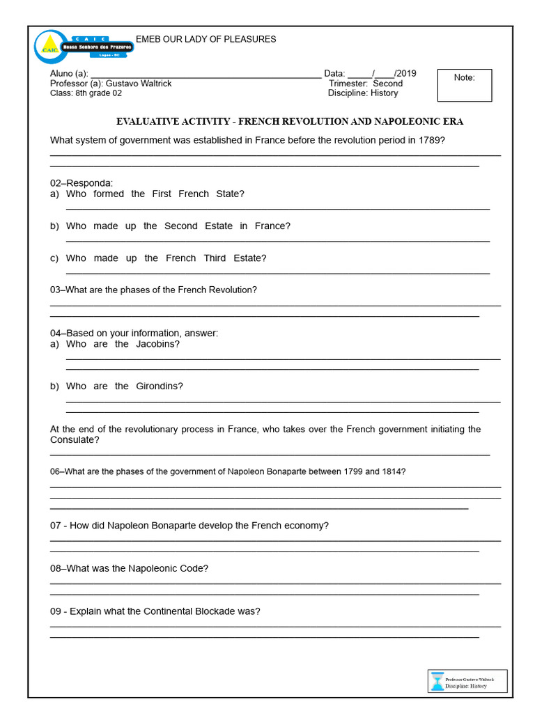 French Revolution & Napoleon Overview | PDF | First French Empire ...