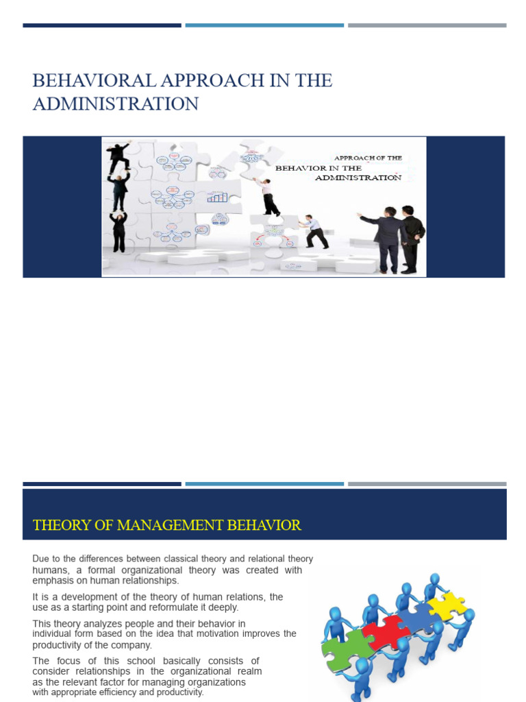 Slides on the Behavioral Approach in Management (1) | PDF ...